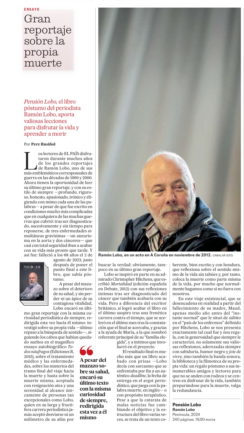 Crítica: «Pensión Lobo», de Ramón Lobo | Los cuadernos de Vieco